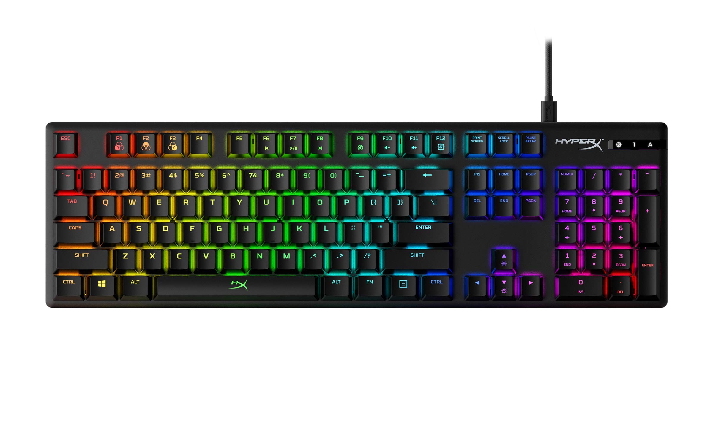 HyperX Alloy Origins - Mechanical Gaming Keyboard, Software-Controlled Light & Macro Customization, Compact Form Factor, RGB LED Backlit - Clicky HyperX Blue Switch, Full Size (Renewed)