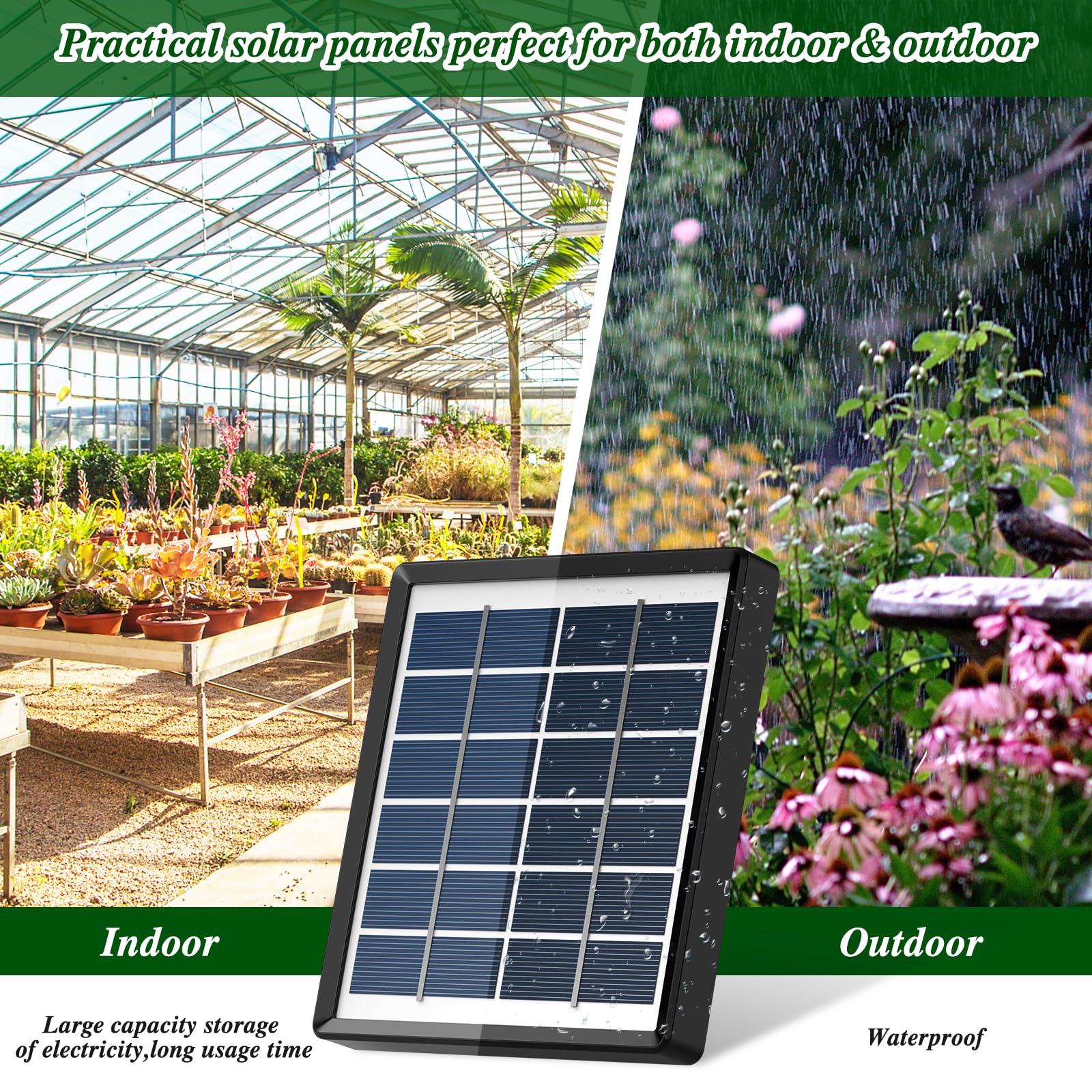 AnseTo Solar Irrigation System for Garden Watering System, 2023 Latest Drip Irrigation Kit for Potted Plants, Supported Automatic Watering System for The Balcony, The Plant Bed and The Green House
