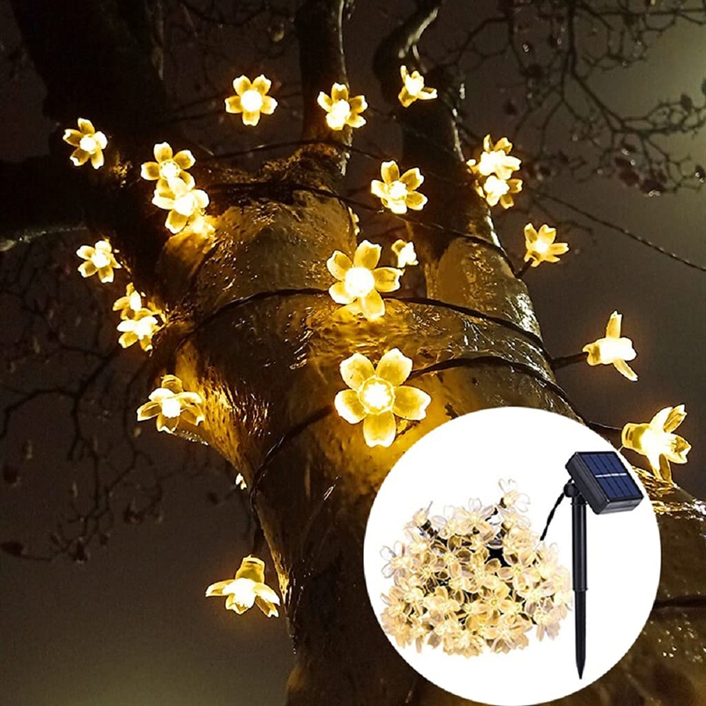 Flystoo Solar String Light Waterproof Christmas Party Fairy Lights Outdoor Solar Lamp for Home Garden Patio Yard (Emitting Color : Solar Light Purple)