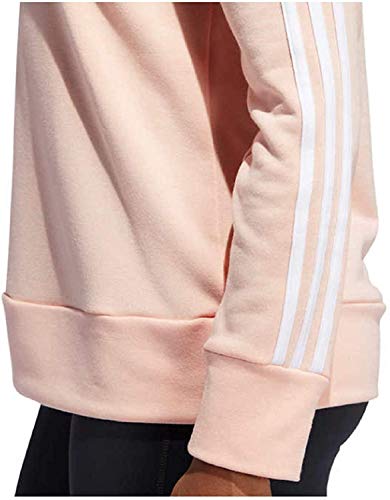 adidas Ladies' 3-Stripe Crewneck (Pink, X-Large)