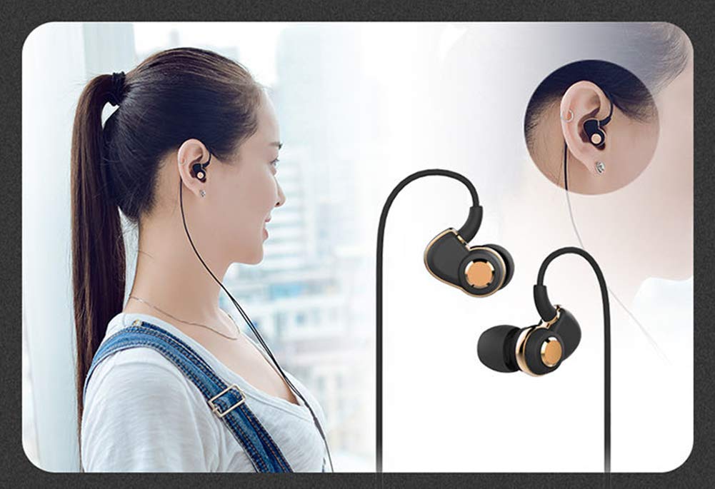 SoundMAGIC PL30+C Active Sport in-Ear Headphones with Microphone and Volume Control (Black/Gold)