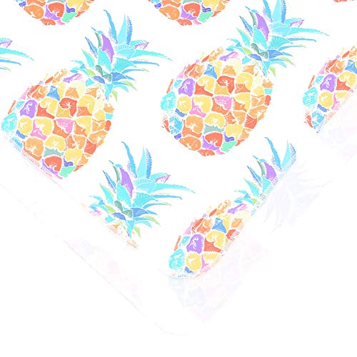 LINFON Newborn Baby Sleep Print Swaddle Blanket Large and Bow Headband Value Set Receiving Blankets (Pineapple)