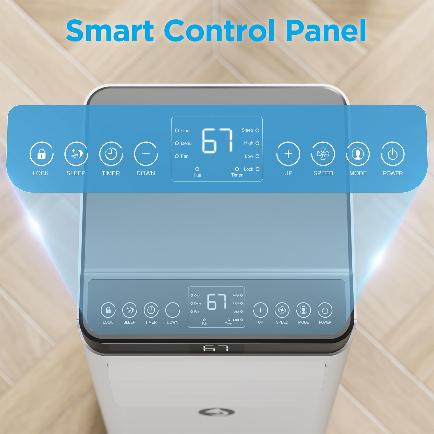 ANDTE 10,000 BTU Portable Air Conditioners with Remote Control, Room Portable AC up to 400 Sq. Ft, 2 Speed Fan with 3 Mode, Remote Control