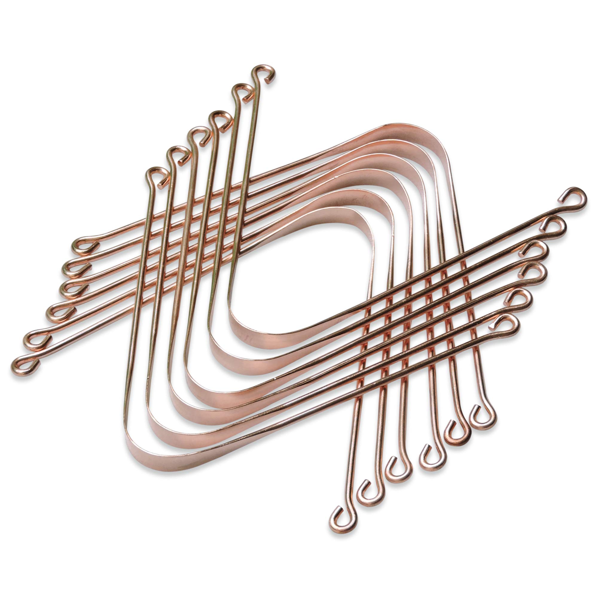 Pure Copper Tongue Cleaner, Set of 12, for Bad Breath Treatment Naturally