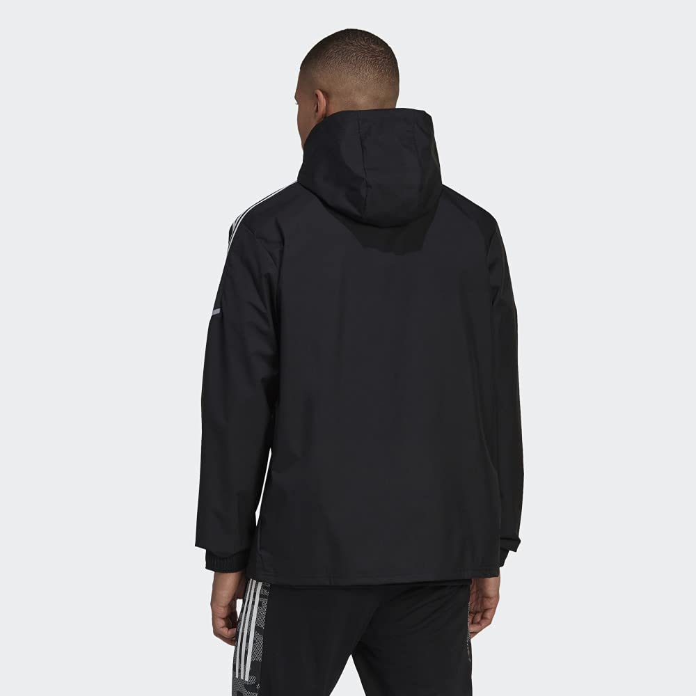 adidas Men's Condivo 21 Allweather Jacket, Black/White Large