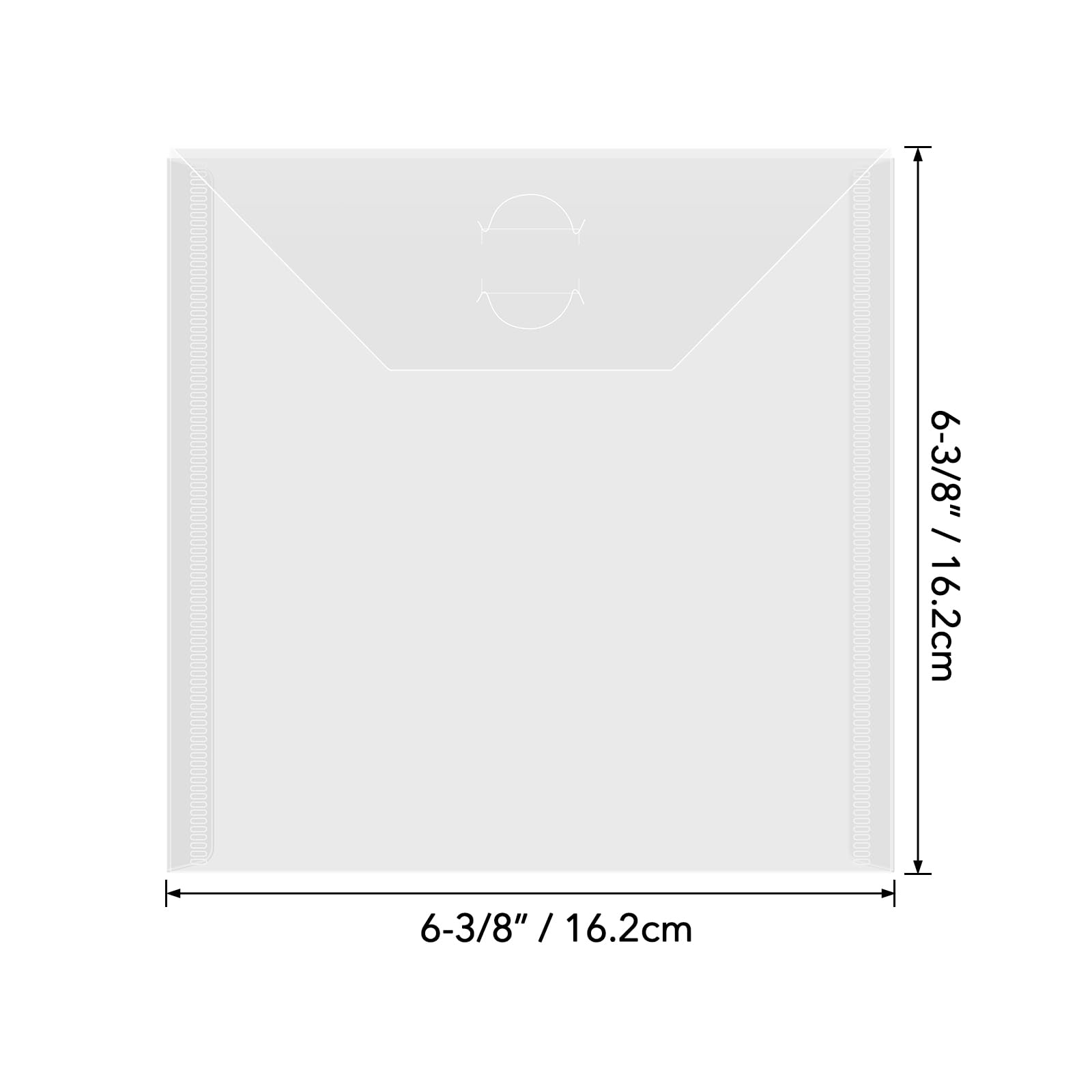 Briartw 50 PACK Storage Envelopes,Clear 7x9.4" Resealable Plastic Envelopes Pockets for Cutting Dies Stencil Crafts Organizer Holder,Storage Bag for Clear Stamp,Die Cuts,scrapbook Paper,Photos