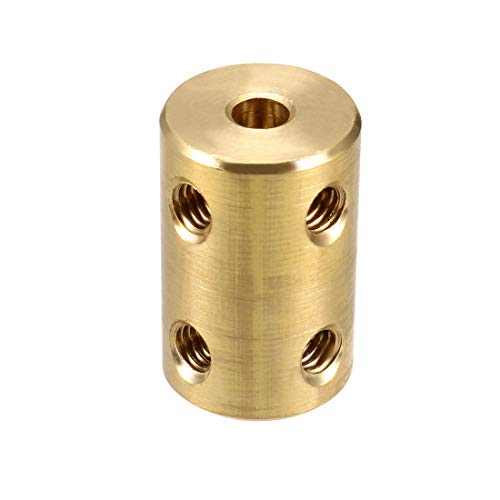 uxcell 4mm to 5mm Bore Rigid Coupling 22mm Length 14mm Diameter Motor Shaft Coupler Connector Copper