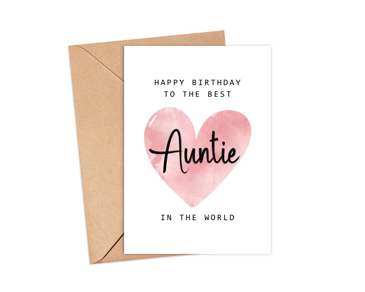 Happy Birthday To The Best Auntie In The World Card - Auntie Birthday Card - Auntie Card - Mother's Day Gift - Happy Birthday Card Happy Birthday Mom