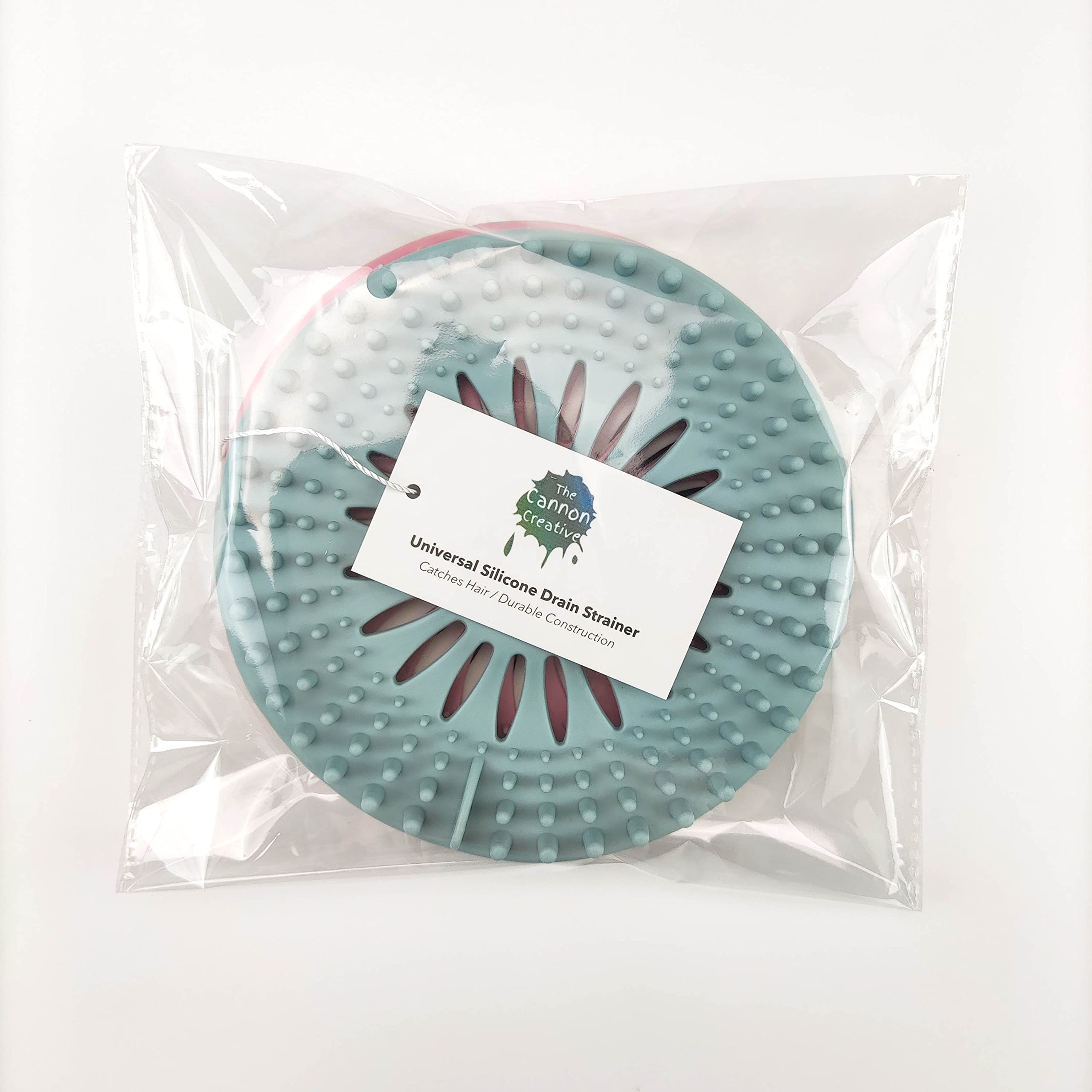 Drain Strainer Hair and Debris Catcher Set Shower and Sink Drain 4 Pack, 5.12β *5.12β *0.48β, White, Blue, Pink, Dark Gray