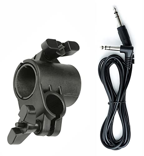 Alesis Nitro Max/Nitro Mesh/Burst/DM Lite Drum Rack Clamp and Silverline Audio 10ft Trigger Cable Bundle