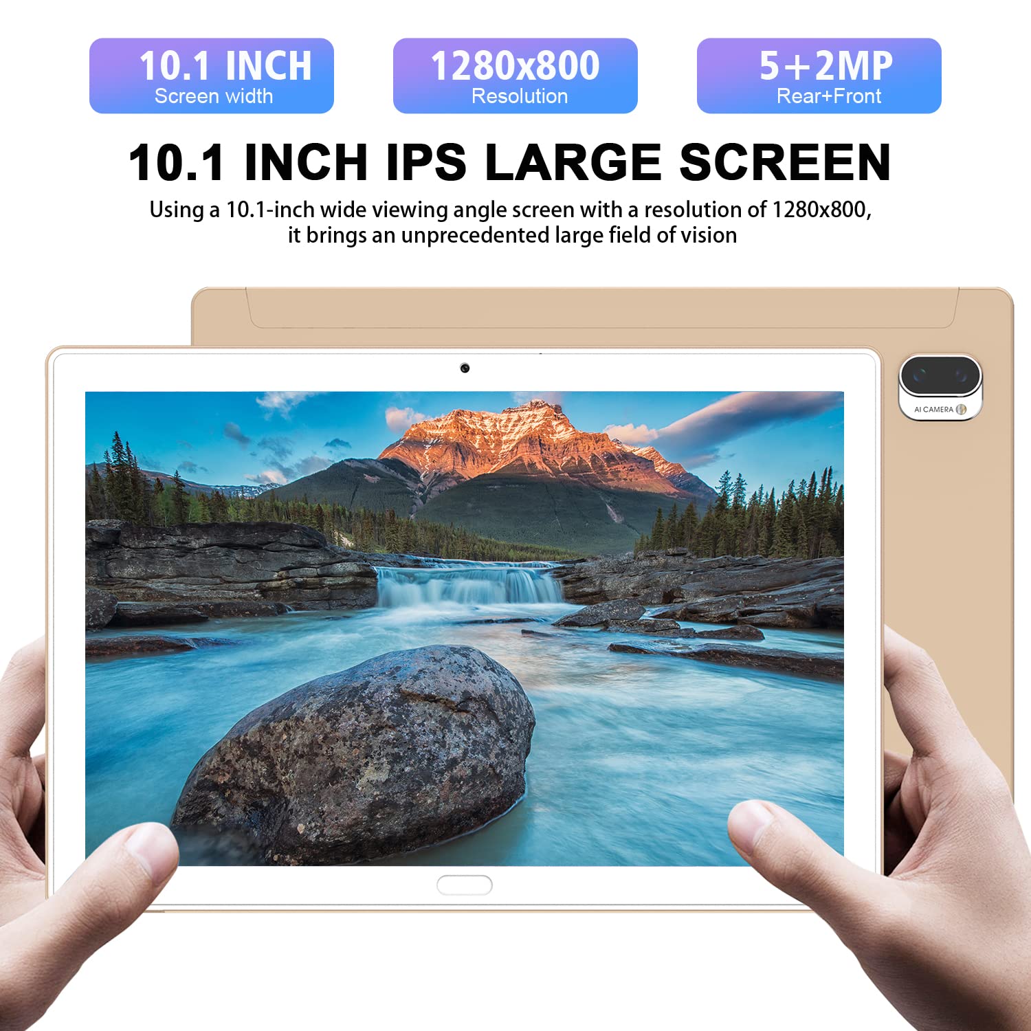 AOYODKG Android 11 Tablet 10 inch Built-in Camera with WiFi,Phablet 64GB Storage with 256GB Expand,IPS HD Touch Screen,2 in 1 Tablet with Keyboard,Gaming Tablet
