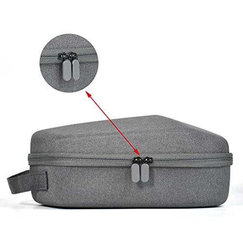 balikha Hard Carrying Case Comfortable Hand Strap Protection for Quest 2 VR Gaming Headset Durable Material Compact Inside Fixed Elastic Band Gray