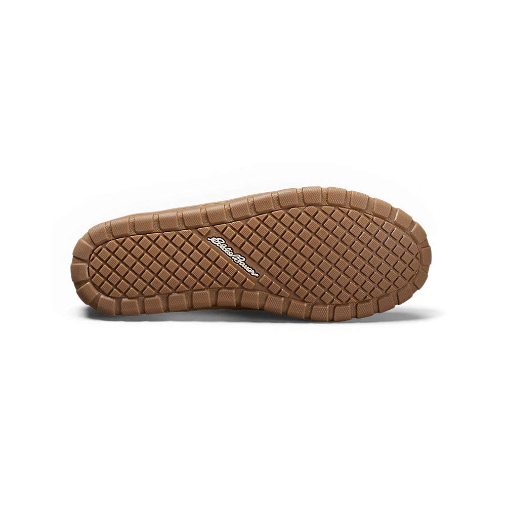Eddie Bauer Men's Shearling-Lined Moccasin Slipper, Tan 8M