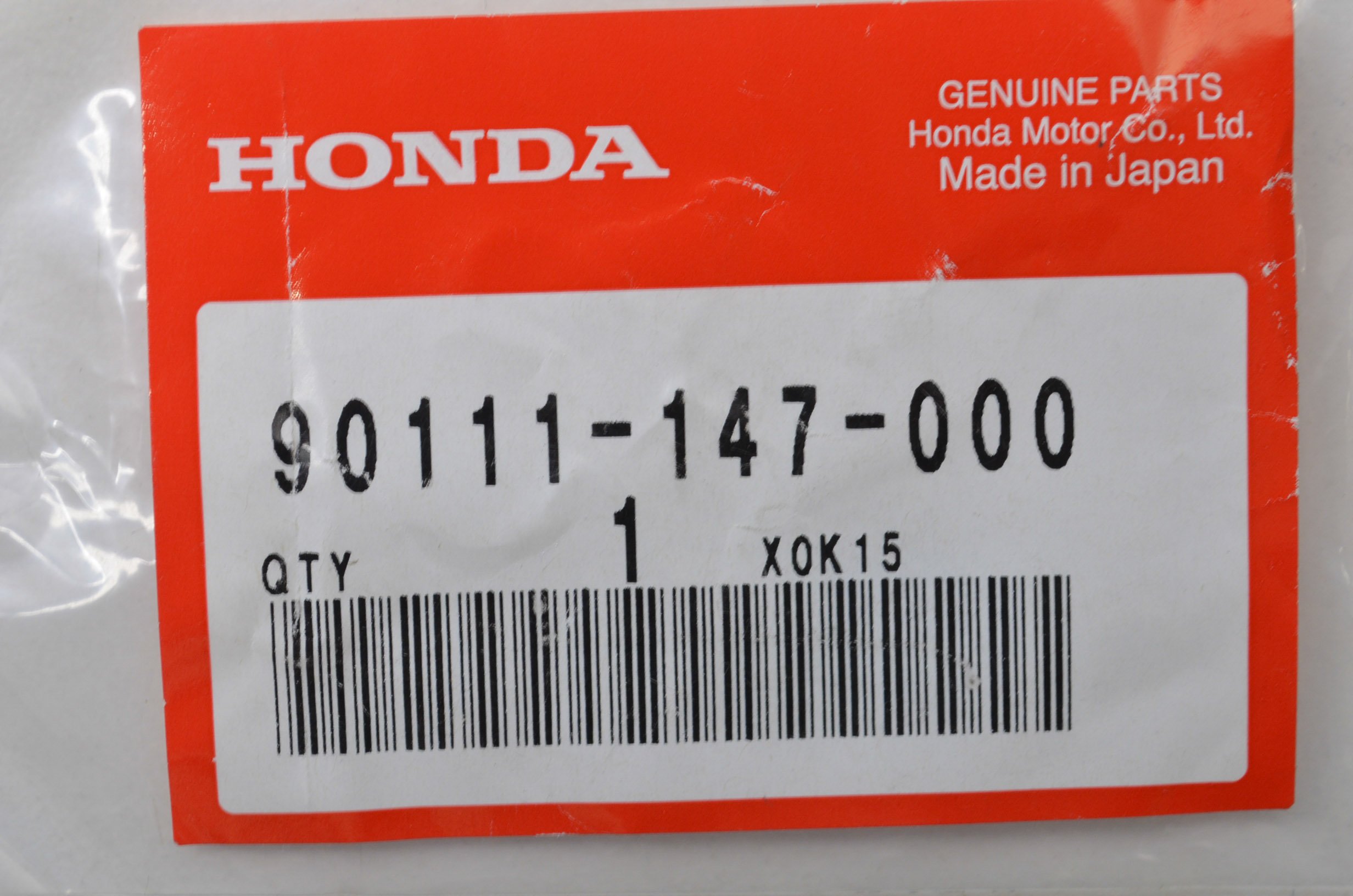Honda 90111-147-000 Bolt Genuine Original Equipment Manufacturer (OEM) Part
