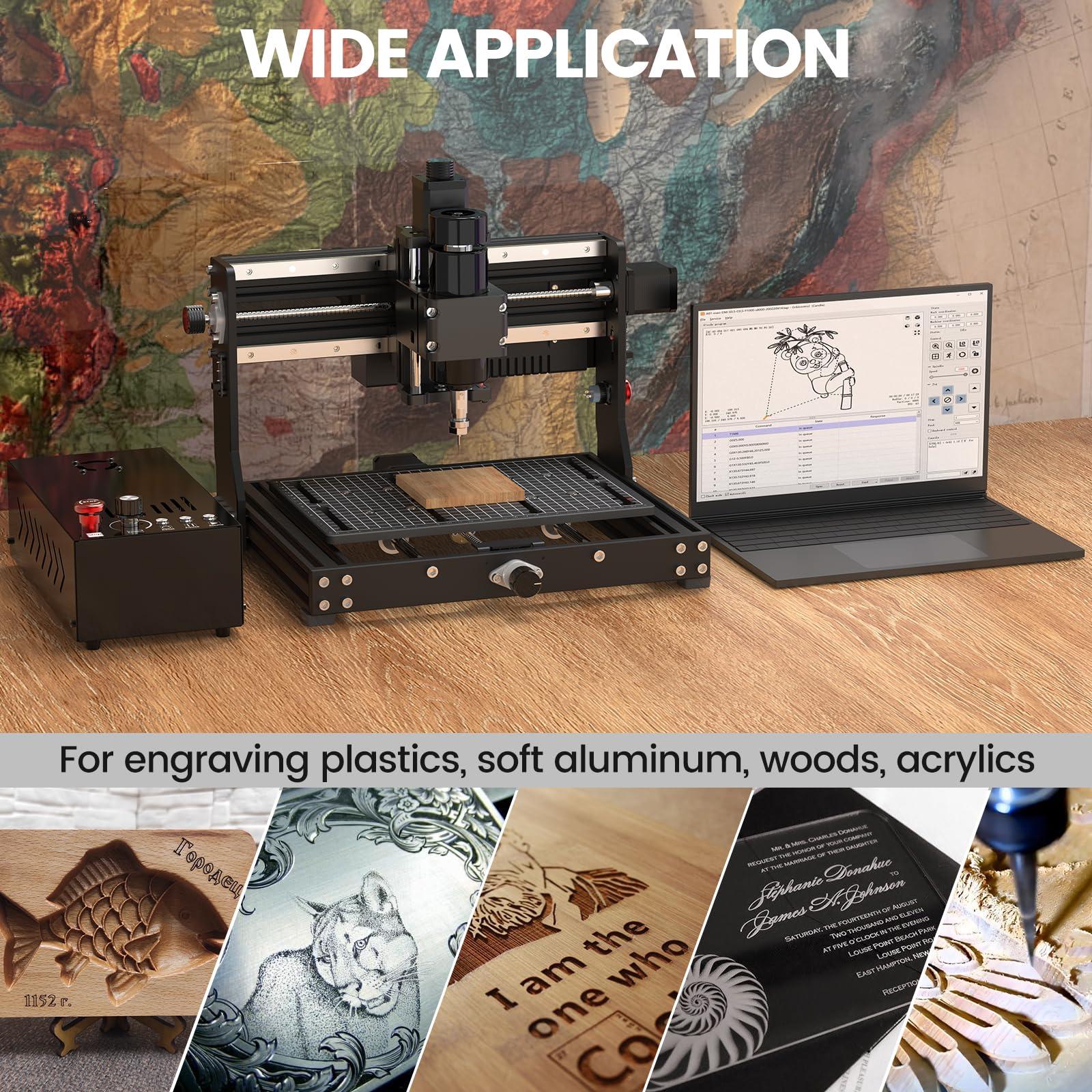 CNC 500W Spindle Motor Kit, CAMXTOOL 11000RPM Spindle Integrated Control Box Motor Speed Adjustment Button, For 3020PLUS, 4540, 3018MAX, DIY Engraving, CNC Engraving, CNC Drilling