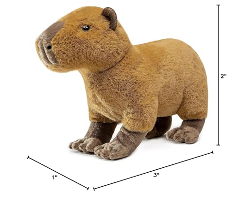 Frankiezhou Home Capybara Plush Toy - Lifelike Rodent 13β Capybara Stuffed Animals, Soft Wild Animals Crawling Capybara Unique Plushie Toys Model Dolls Collection for Kids