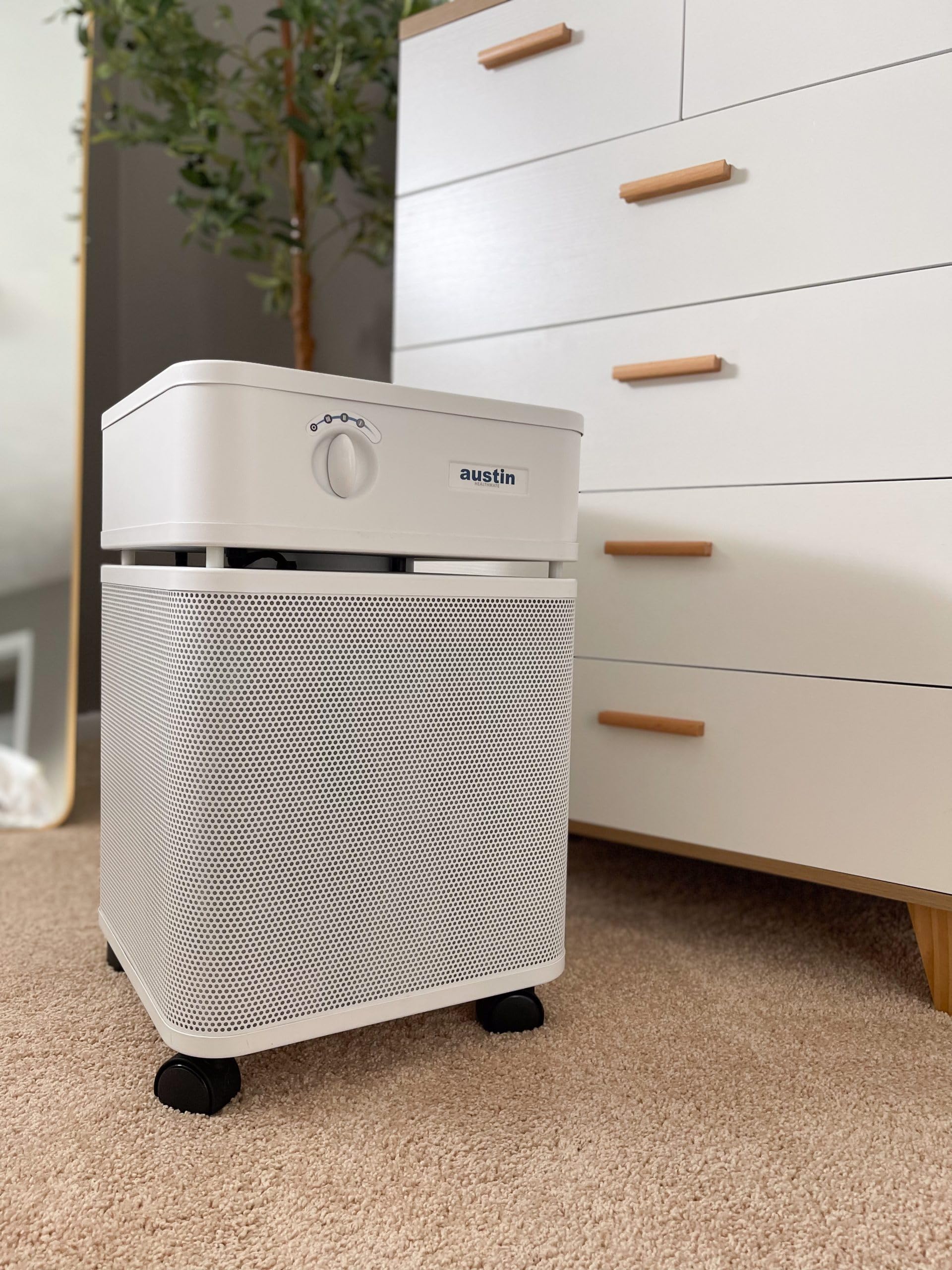 Austin Air Healthmate Plus - Powerful Air Purifier with HEPA Medical-Grade Filtration System, Eliminate Harmful Airborne Contaminants, (Sandstone)