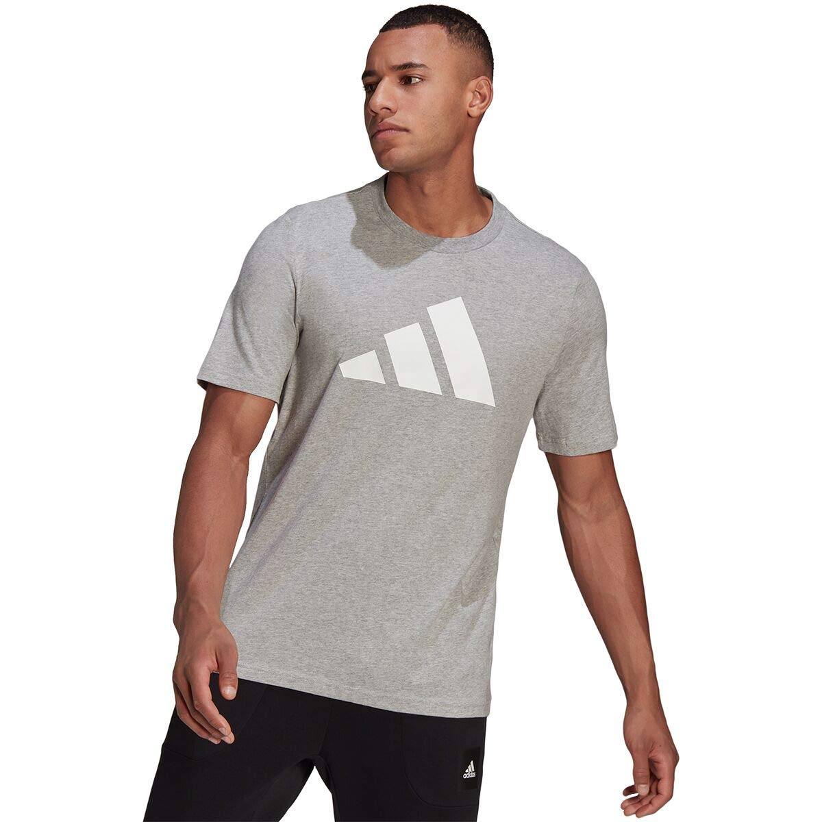 adidas mens BIC Badge of Sport Tee Medium Grey Heather Small