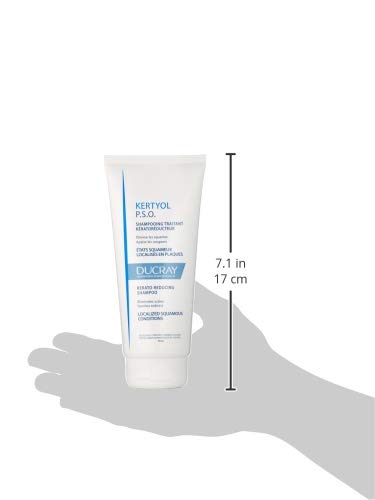 Ducray Kertyol P.S.O. Shampoo, Scalp Prone to Psoriasis, Micronized Sulfur, Salicylic Acid, Soothes Red, Irritated Scalp, 6.7 oz.