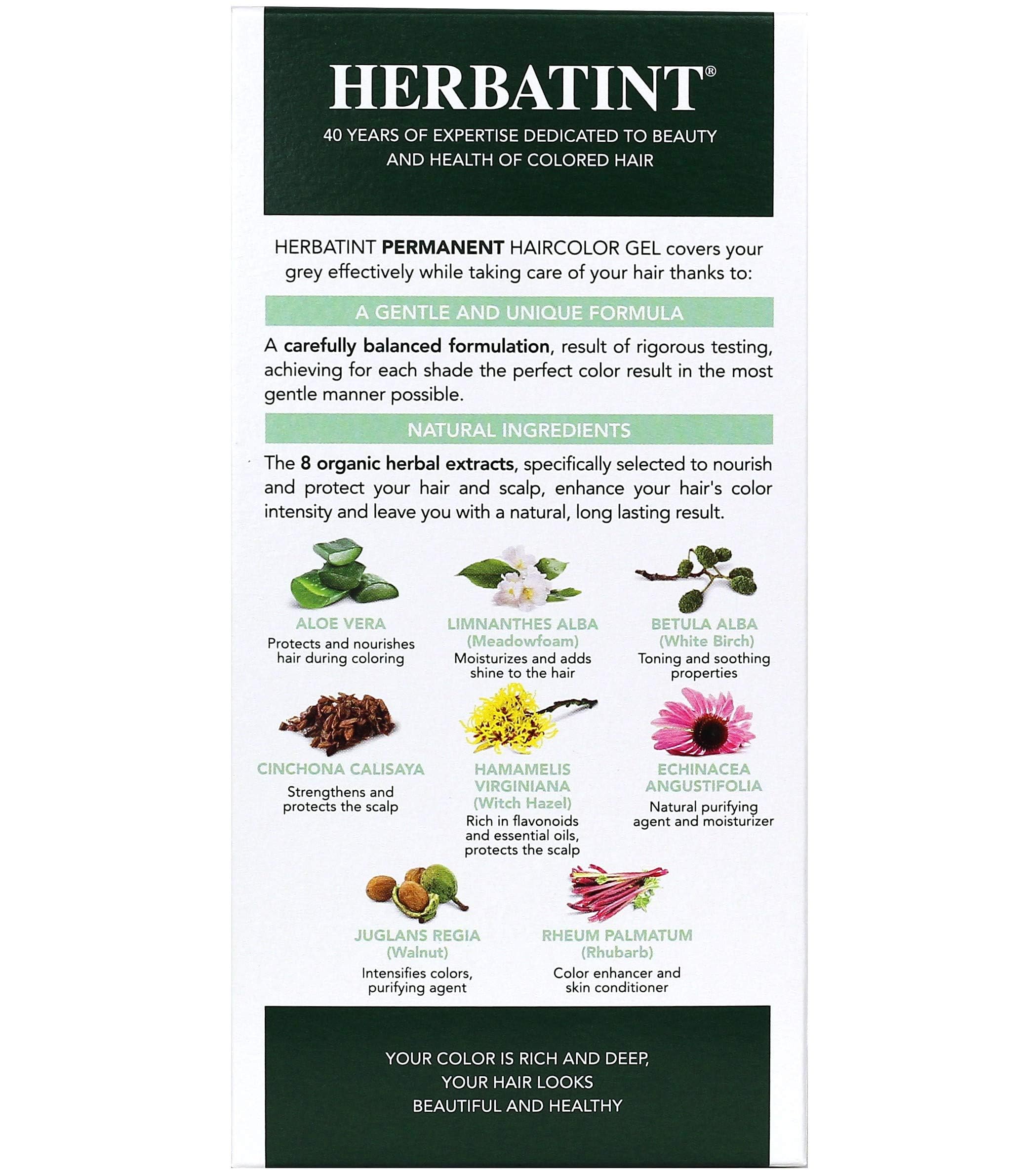 Herbatint Permanent Haircolor Gel, 5N Light Chestnut (5N) 4.56 Fl Oz