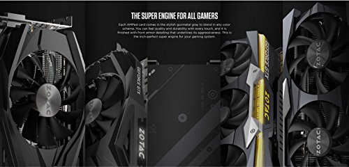 ZOTAC GeForce GTX 1080 Ti AMP Edition 11GB GDDR5X 352-bit PCIe 3.0 Gaming Graphics Card VR Ready(ZT-P10810D-10P)