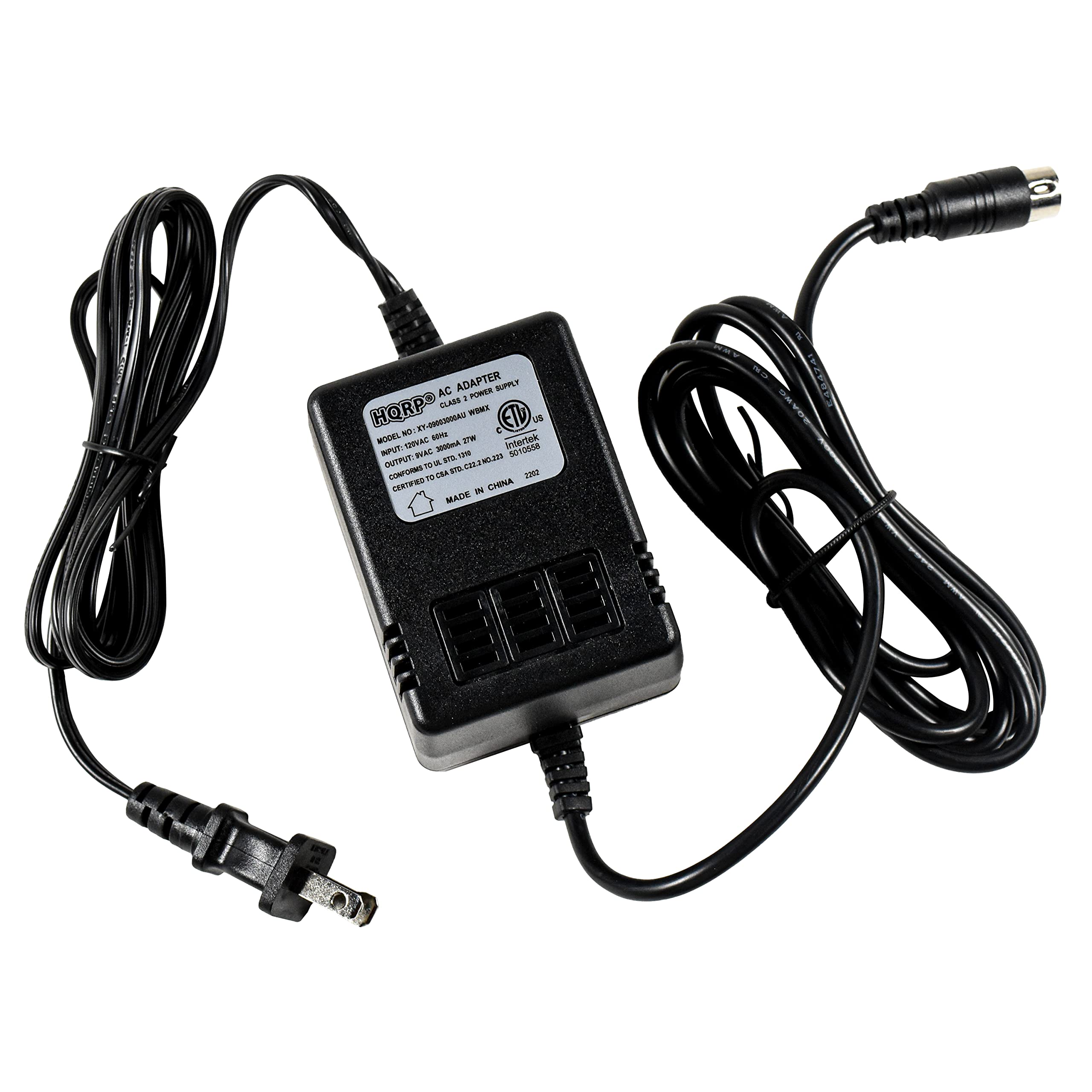 HQRP AC Adapter Compatible with VOX Valvetronix ToneLab, ToneLab SE, ToneLab LE, Power Supply Cord, ETL Listed