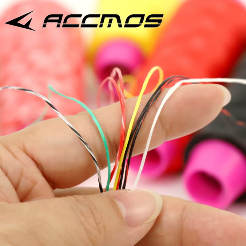 ACCMOS 110m ArcheryBow String Material Recurve/Compound Bow Accessory 1600 Polyethylene Fiber Rope Bowstring Handmade DIY Bow String Black-White