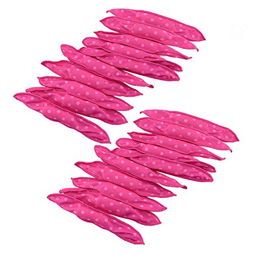 Locisne 20pcs No Heat Curlers You Can Sleep in, Hair Rollers for Long Hair DIY(Pink)
