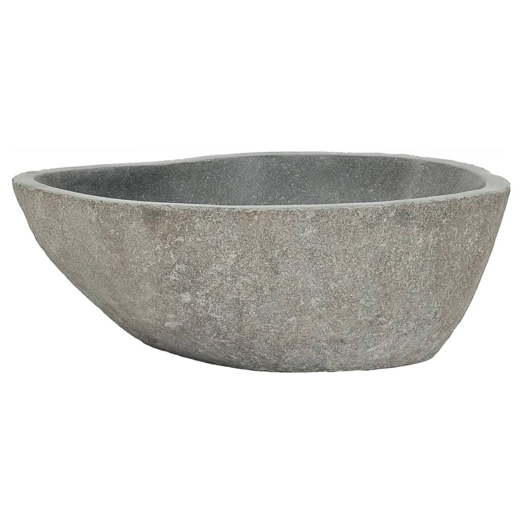 Basin River Stone Oval 14.6"-18.1",Oval Naturally-derived River Stone Wash Basin Bathroom Vanity for Modern Washrooms Bath Fixtures,Bathroom Sinks