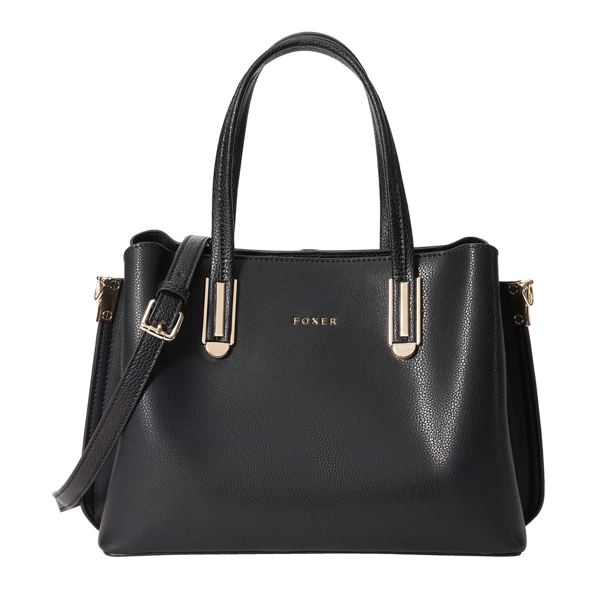 Cow Leather Handbags for Women, Ladies Top-handle Bags with Adjustable Shoulder Strap Womens Fashion Designer Purses and Handbags Tote Bag (Black)