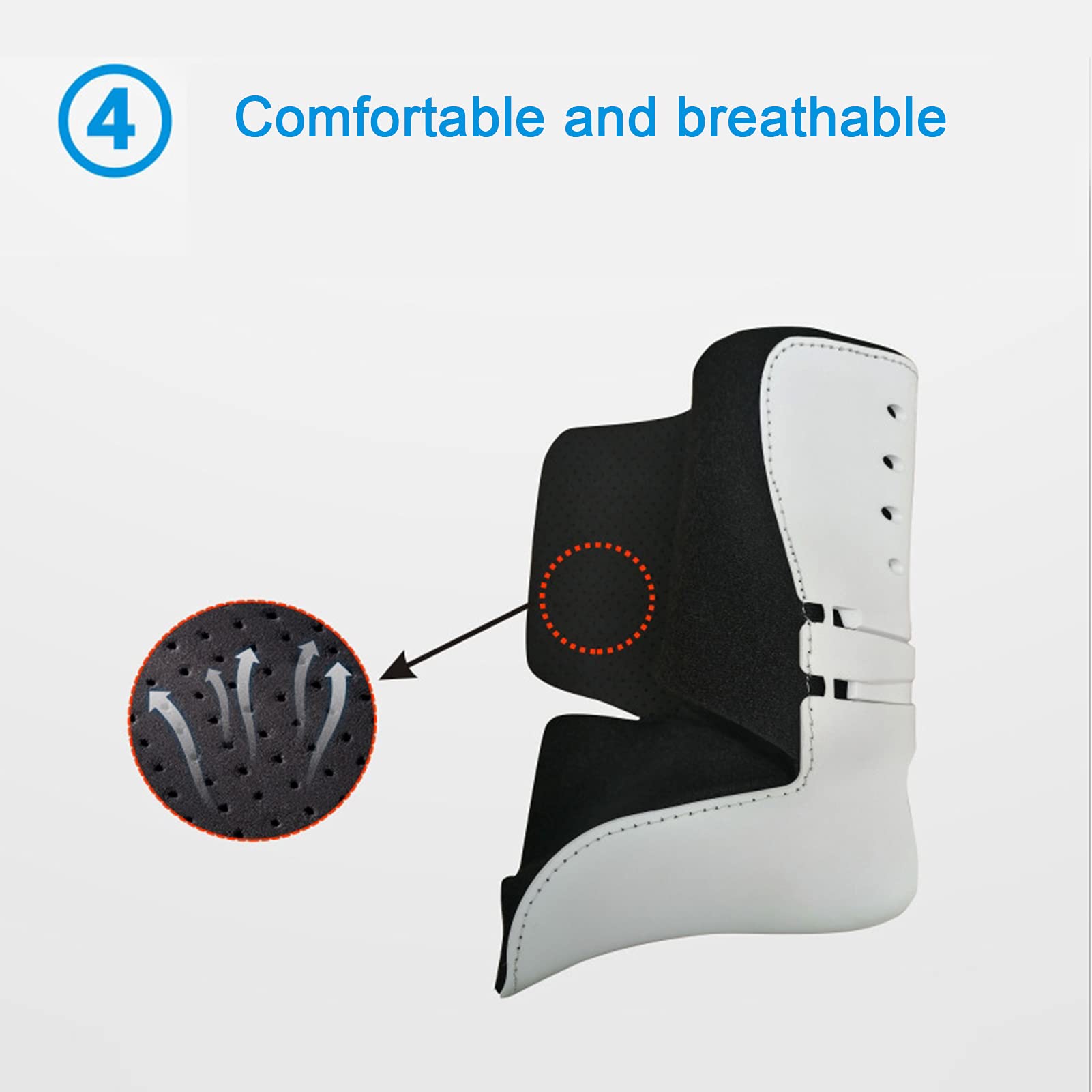 Adjustable Ankle Stabilizer, Strong Ankle Brace Sports Protection Breathable Practical Adjustable Fastener with 1pcs for Ankle Injuries for Sports(Right foot, M)