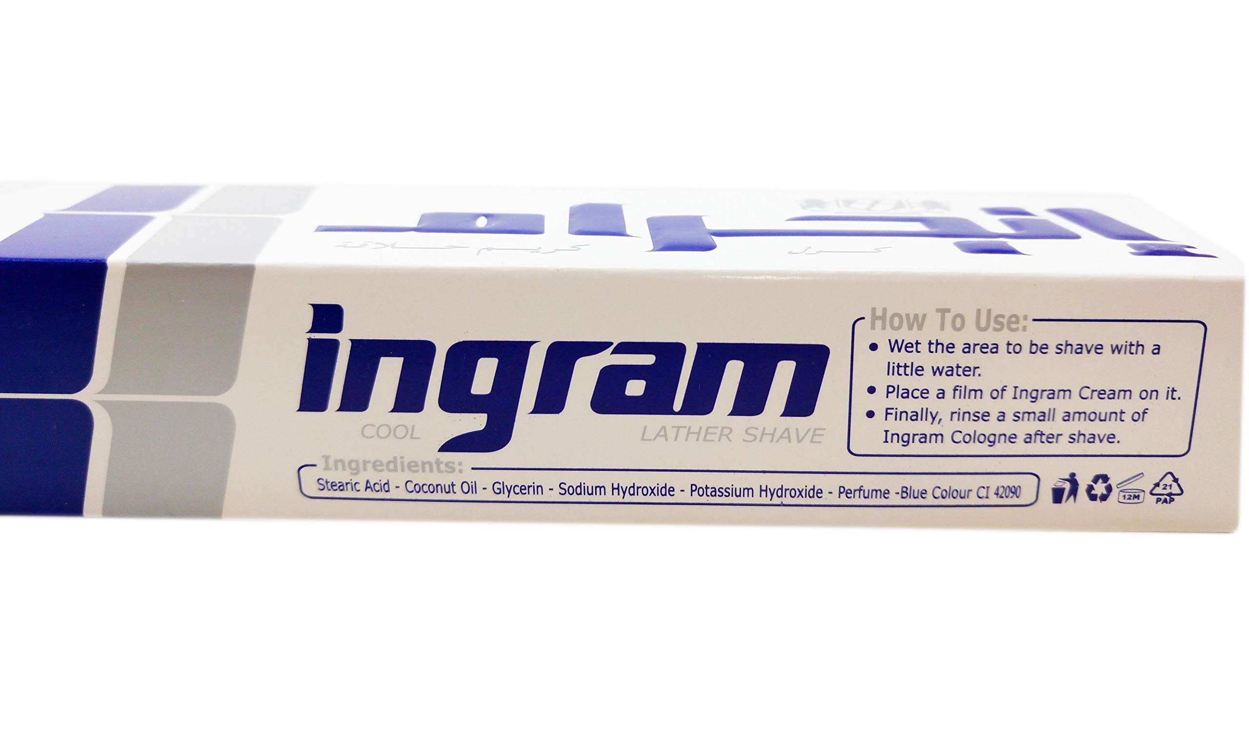 Ingram Cool Lather Shave Cream Tube 60 gm Men Toiletries Smoothing Shaving Skin (1 Pack / 60 gm)