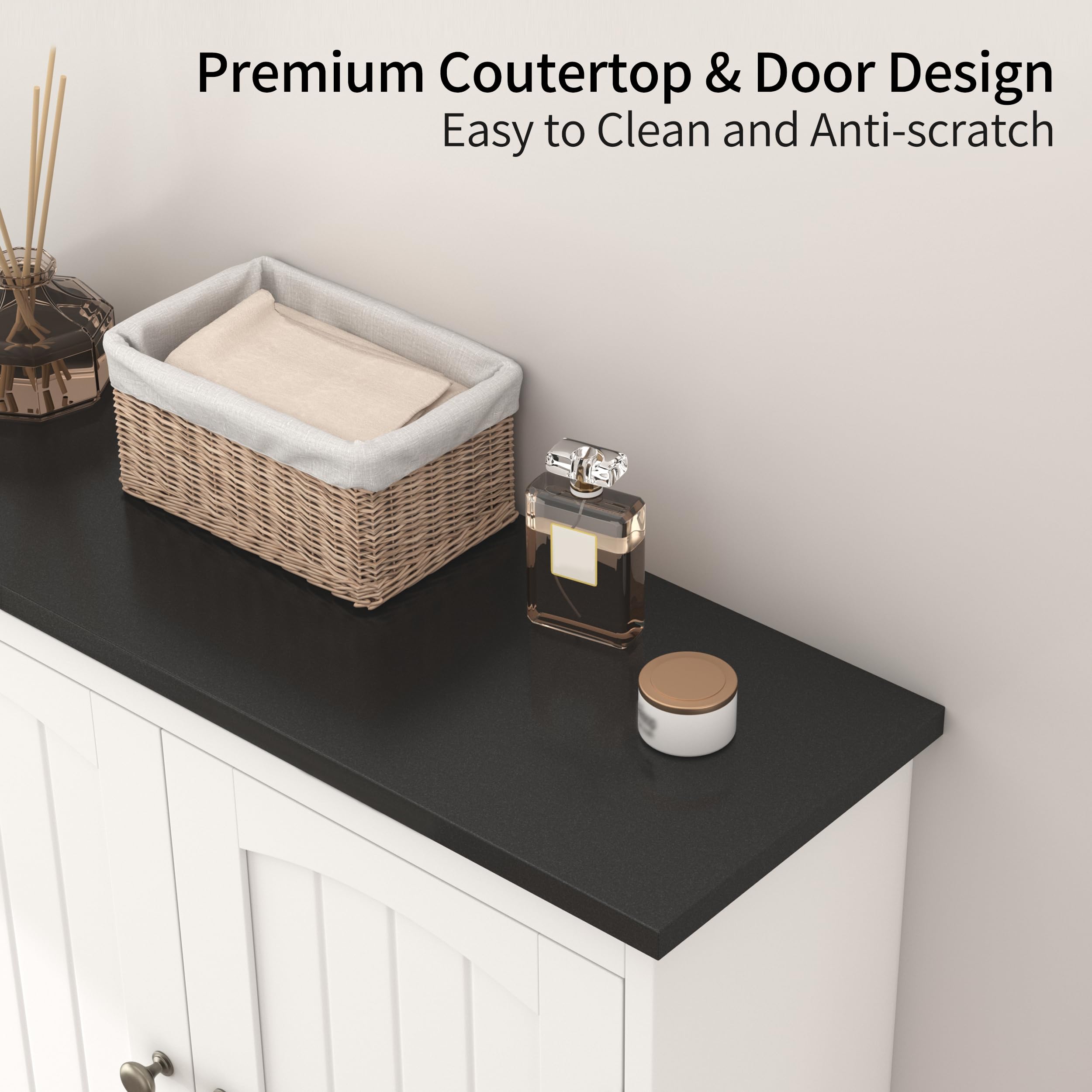 BOTLOG Bathroom Wall Cabinet, Medicine Cabinet with Door and Shelf, Wood Hanging Cabinet Over The Toilet Space Saver Storage Cabinet