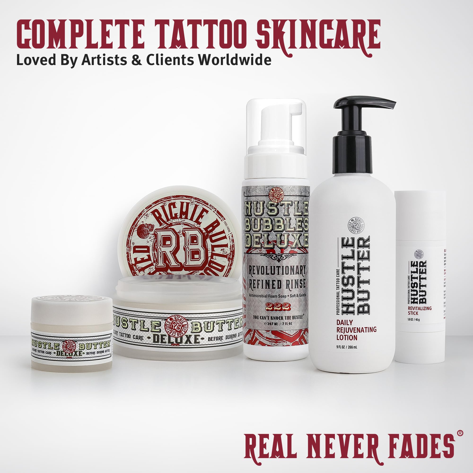 Hustle Butter Tattoo Aftercare 5oz Tattoo Balm, Heals + Protects New Tattoos and Rejuvenates Older Tattoos - 100% Vegan Cream No-Petroleum