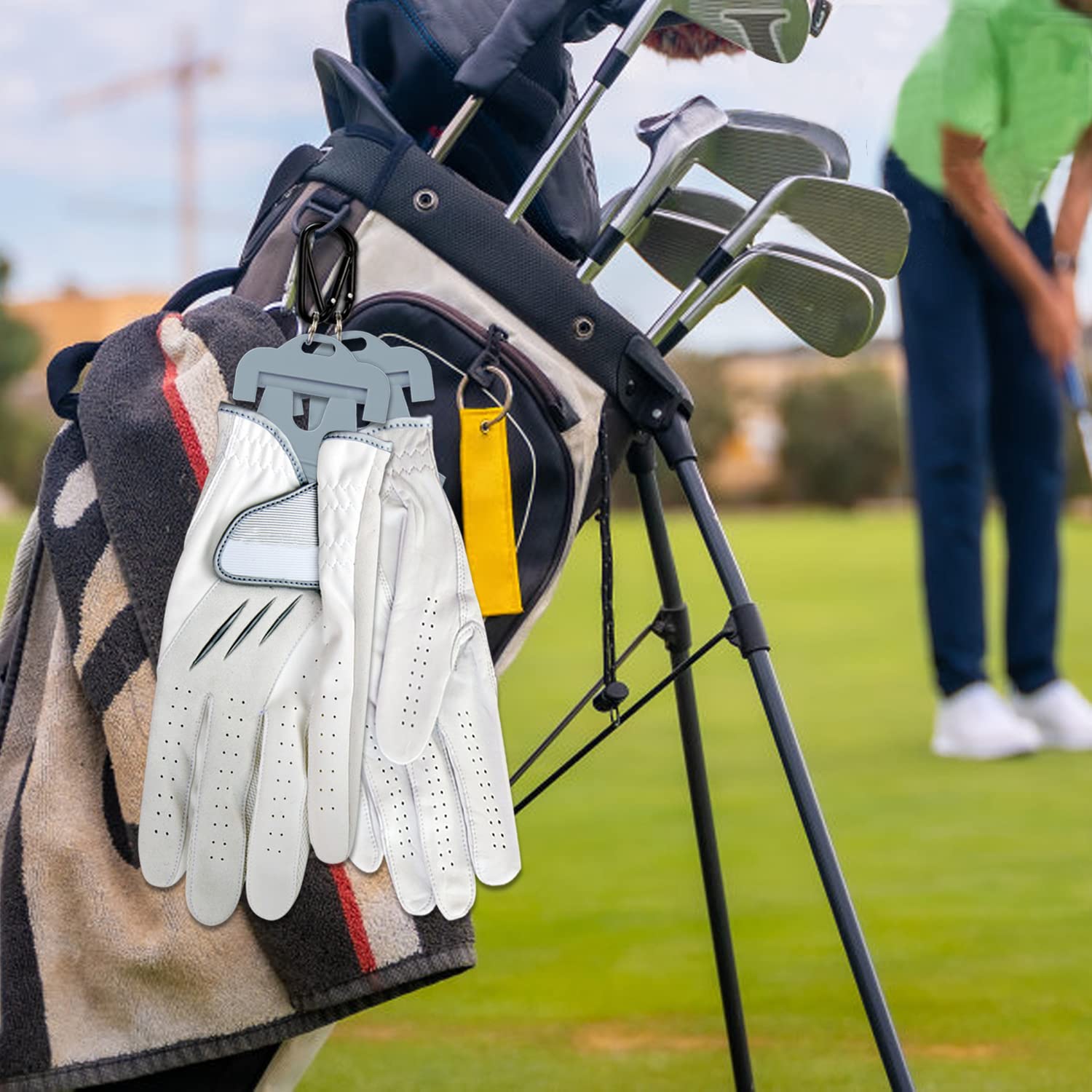 ACCTOLF Golf Glove Holder Dryer, Golf Glove Holder for Bag, Durable Sport Gloves Support Frame Tool Accessories Gifts for Men Women Golfer