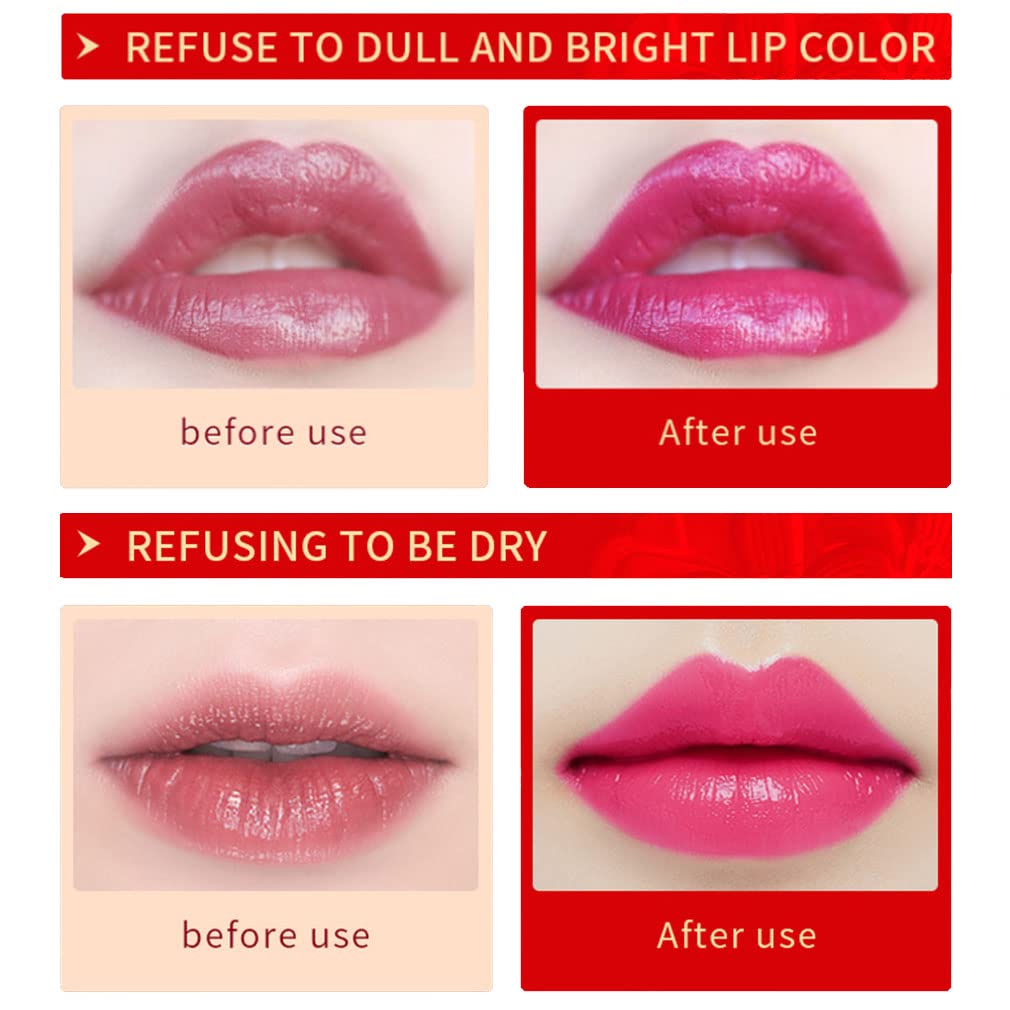 Ashudan 2 PCS Blue Shimmer Lipstick, Magic Temperature Changing Colors Lipstick (Blue Changed into Pink), Blue Lipstick That Turns Pink, Labial Magico Lips Moisturizer Lipstick for Women