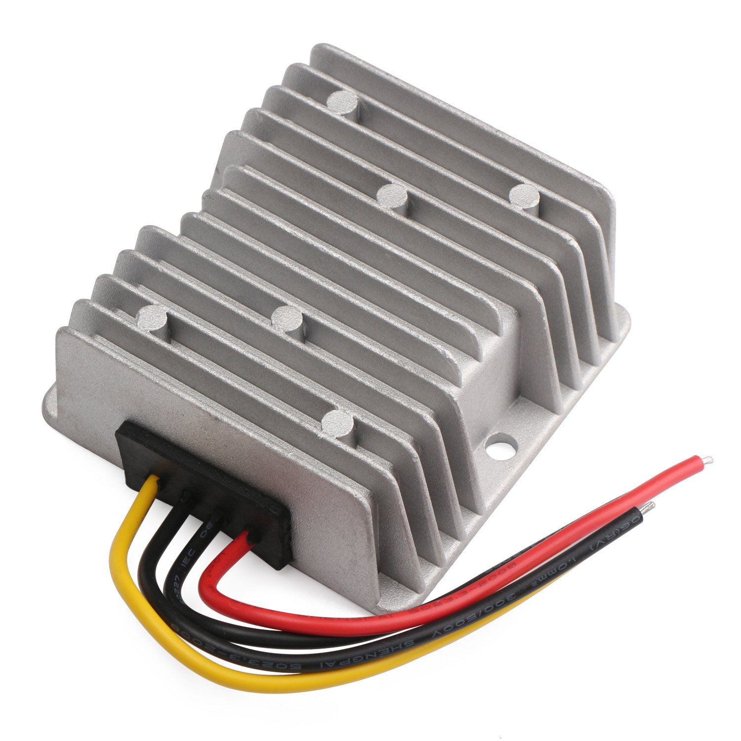 DROK® Waterproof DC Synchronous Boost Converter Regulator DC-DC 9-20V 12V to 24V 5A/120W Step-up Power Supply Circuit Module Adapter with Aluminum Shell for Electric Motors, Speakers,etc