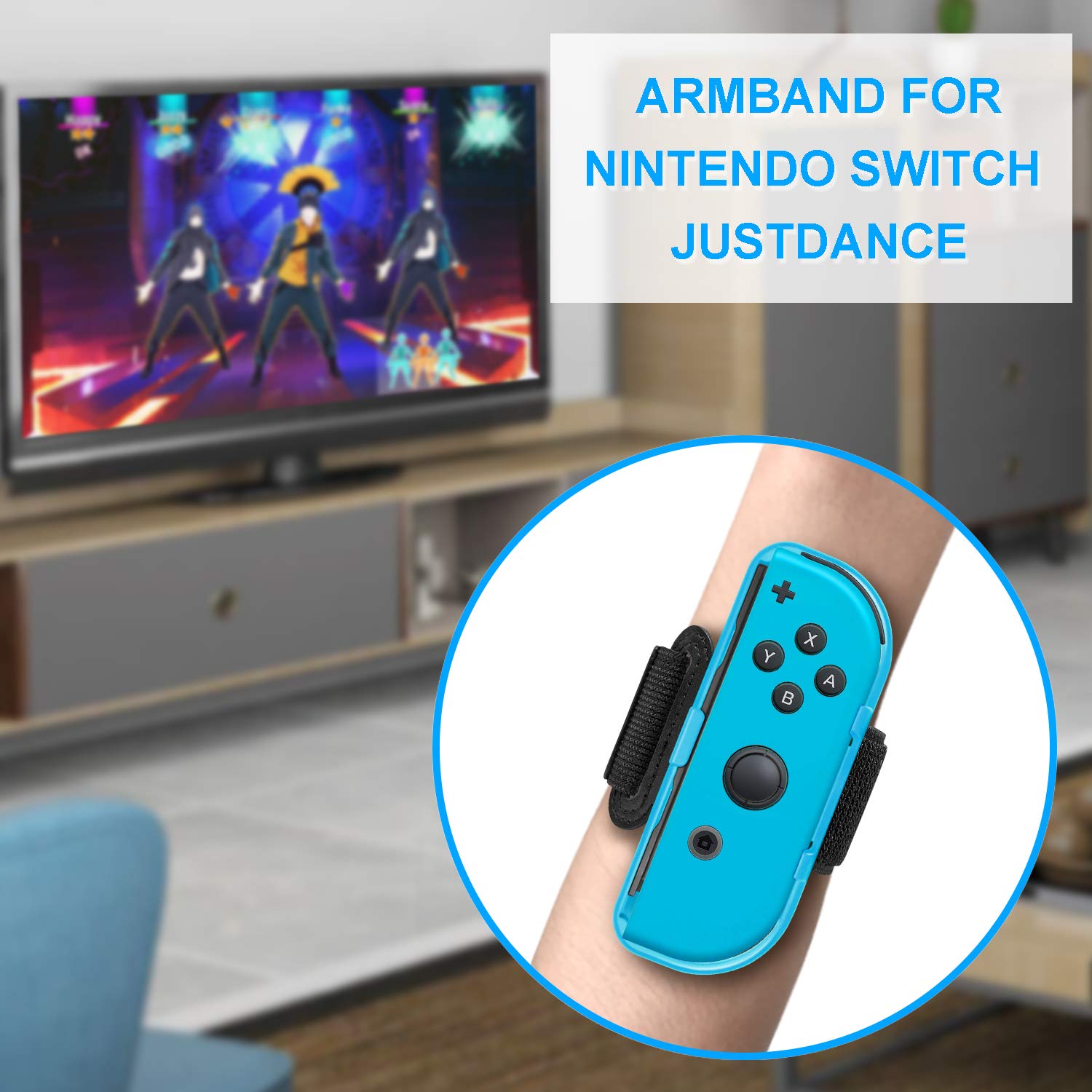 Adjustable Elastic Wrist Bands and Leg Fixing Strap for Switch Controller