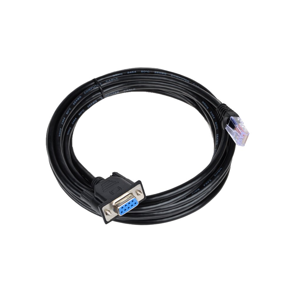 LFHUKEJI RJ45 to RS232, DB9 9-Pin Serial Port Female to RJ45 Cat5 Ethernet LAN Console 4.9Ft