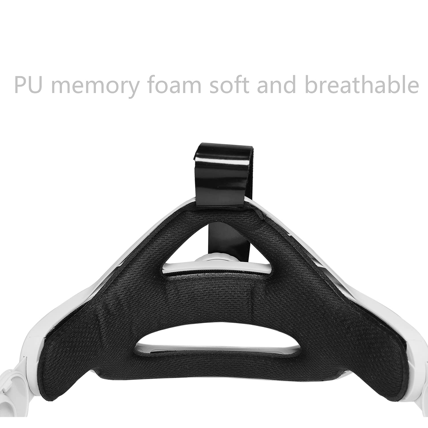 Adjustable Headband Compatible for Oculus Quest 2 with Head Cushion, Replacement for Elite Strap Comfortable Protective Head Strap Reduce Pressure - White