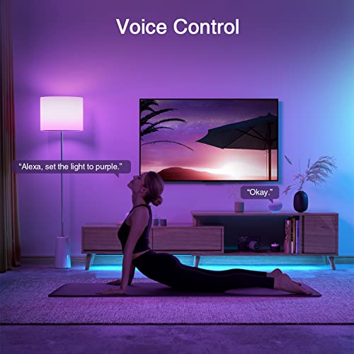 Ghome Smart Lightbulbs, A19 E26 ColorChangingLedBulbWorks with Alexa, Google Home, App & Voice Control, 2.4Ghz WiFiOnly, 800 lumensDimmable RGB Warm White Smart Home Lighting Bulb, 4 Count(Pack of 2)