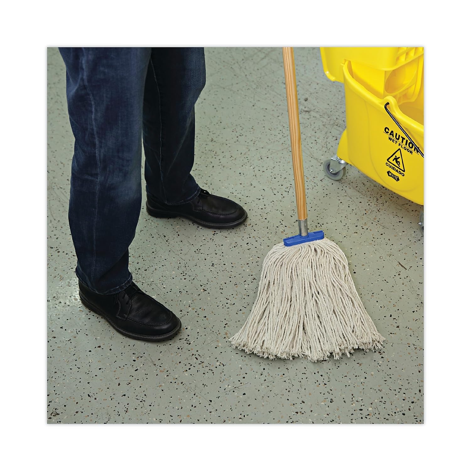Boardwalk 720C Mop Head, Economical Lie-Flat Head, Cotton Fiber, 20oz, White, 12/Carton