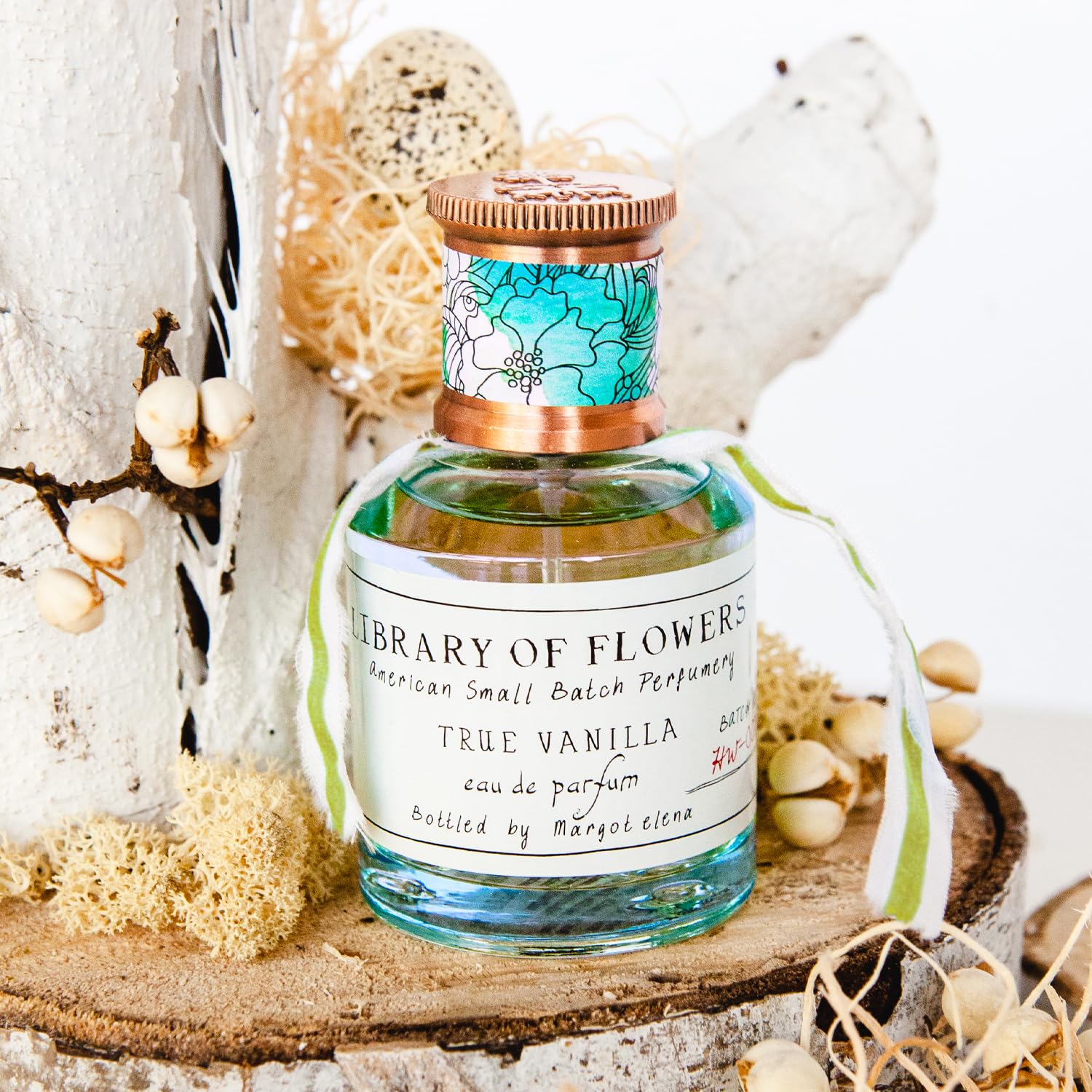Library of Flowers True Vanilla Eau de Parfum, 1.69 Fl. Oz. – Bergamot, Dark Vanilla & Amber – Women’s Perfume, Eau de Parfum Spray for Women, Perfume for Women