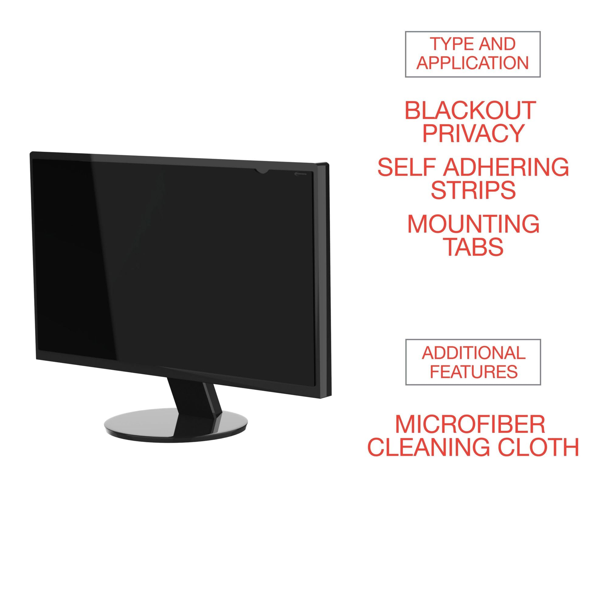 Innovera Blackout Privacy Filter for 18.5" Widescreen Flat Panel Monitor, 16:9 Aspect Ratio