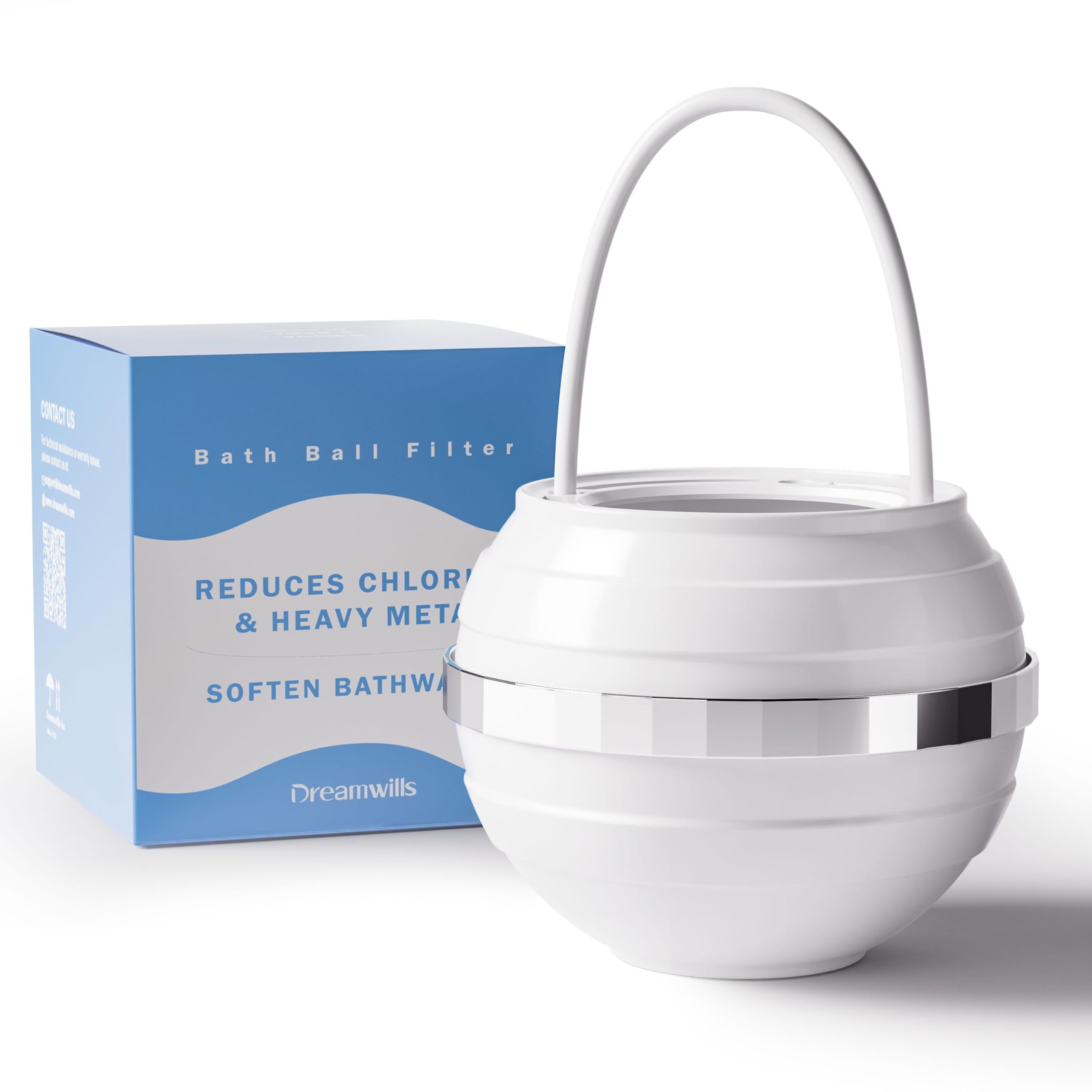 Bath Ball Filter For Bathtub Faucet-NSF Certified Reduce 99% Chlorine, Hard Water Softener & Add Nourishing Minerals For Sensitive Skin, Body, Hair & Baby Care, Bathroom Shower Purifier, 2500Gal