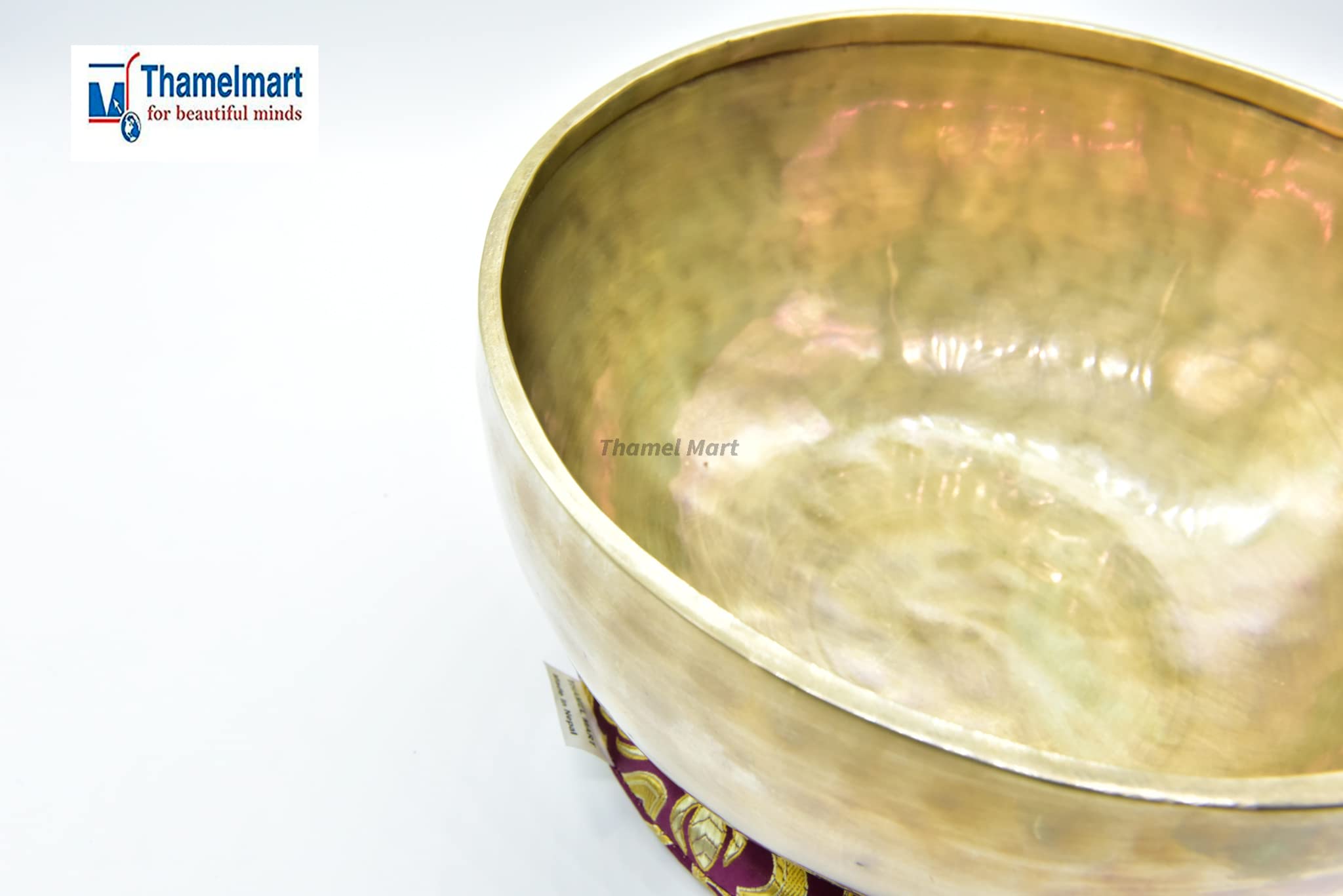 9" Large Master Healing Hand hammered Tibetan Singing Bowl ~ Great for Meditation, Yoga, Sound Bath, Mindfulness, Relaxation ~ Cushion, Wooden Mallet & Drumstick Included