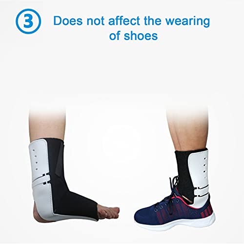Adjustable Lace Up Ankle Brace, Strong Ankle Brace Sports Protection Breathable Adjustable Fastener Stable Support Practical for Sports for Ankle Injuries(Left foot, L)