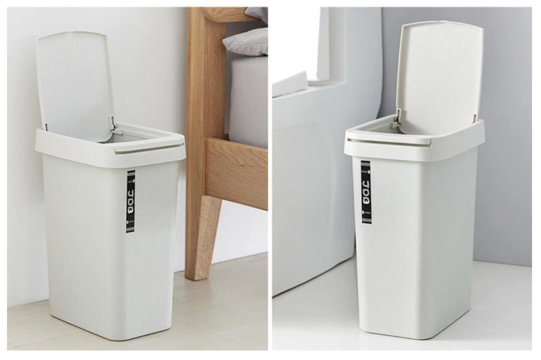 Plastic Garbage Can 3 Gallon Small Wastebasket Narrow Garbage Can with Lid Rectangle Trash Can for Kitchen, Bathroom, Bedroom, Home Office, Craft Room, Dorm Room, Powder Room (Navy blue)