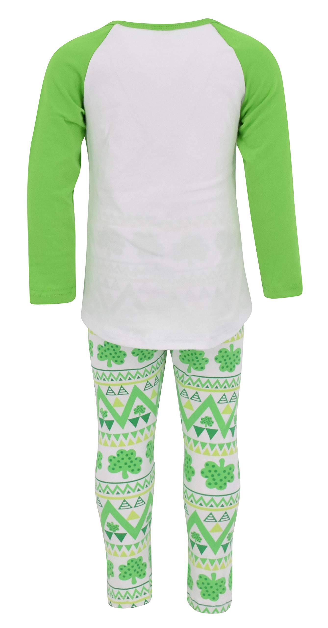 Unique Baby Girls St Patrick's Day Pinch Proof Legging Set (7/XXL, Green)