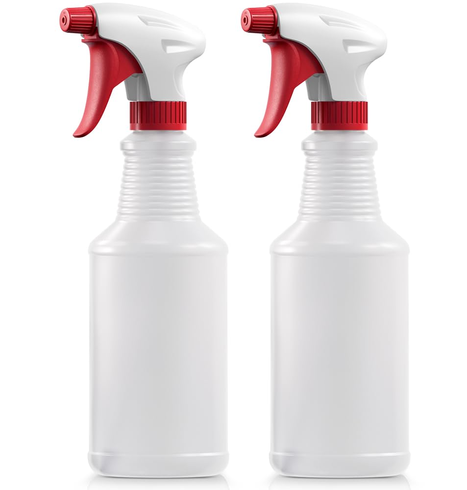 Bar5F Spray Bottle (16oz/2Pack) - Spray bottles for Cleaning Solutions, Wide Chemical Compatibility, FBA-Free, Garden, Grill, BBQ, Adjustable Nozzle